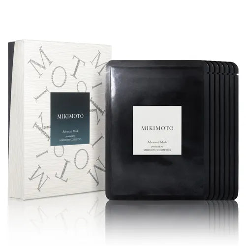 日本MIKIMOTO COSMETICS 御木本 黑珍珠精华7日焕颜 集中抗老修复面膜 7枚入